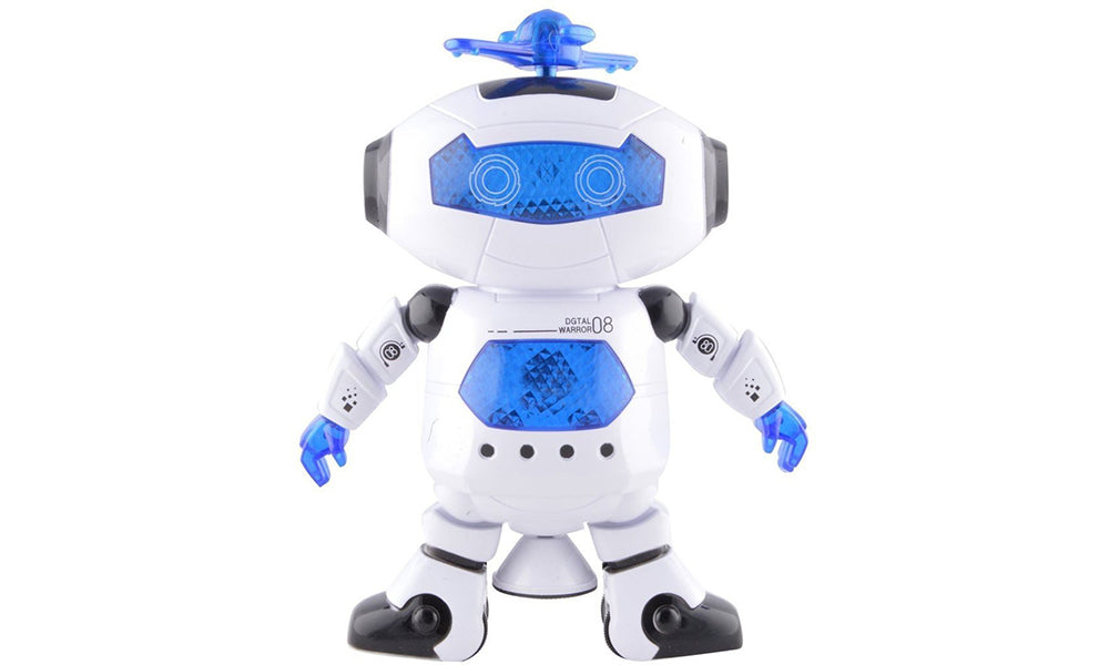 Kids Smart Dancing Rotating Space Robot with LED Lights & Music – Dynergy