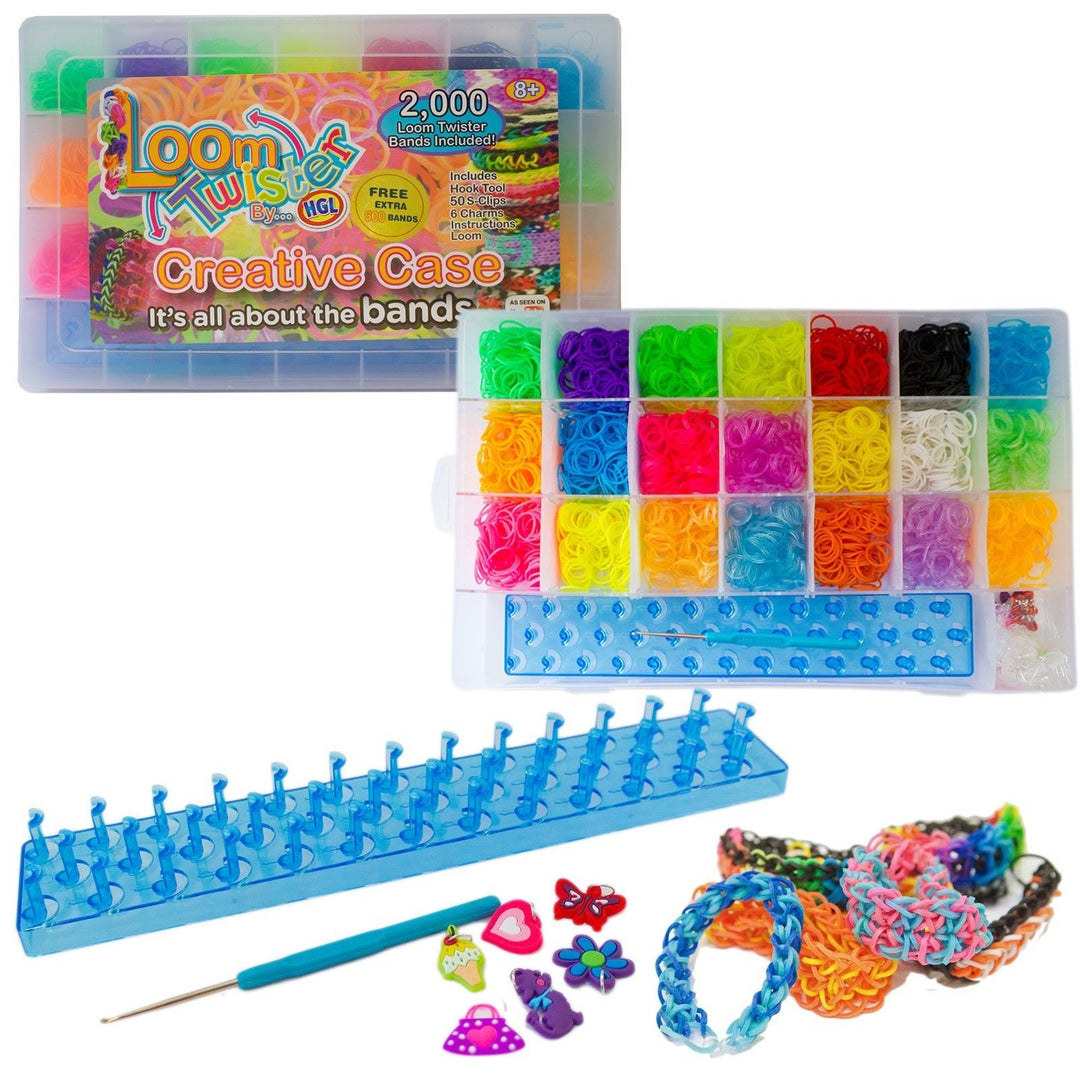 Deluxe Loom Twister Kit - Rainbow Case inc 2500 bands – Dynergy