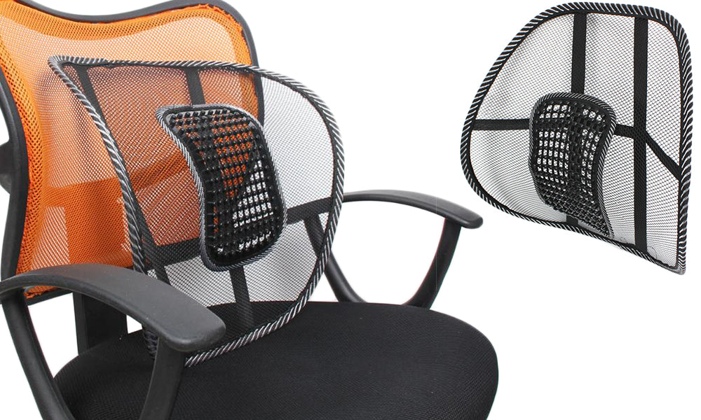 Mesh Lumbar Support and Massager – Dynergy