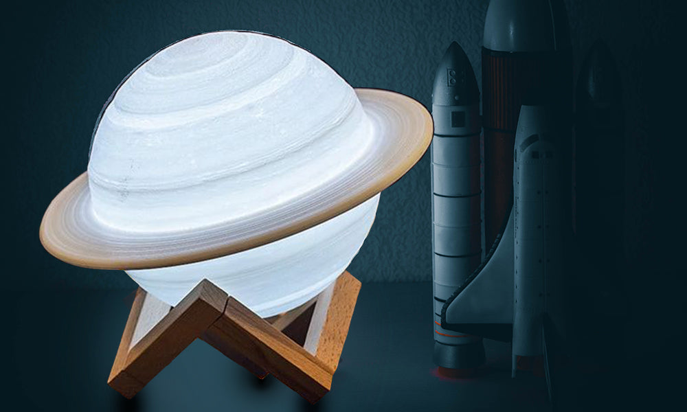 GloBrite 3D Saturn Lamps With Remote – Dynergy
